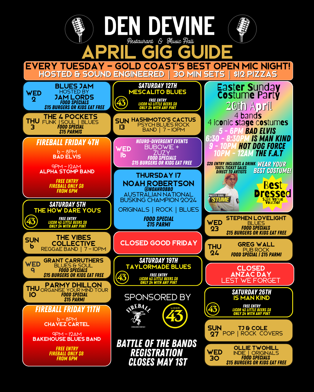 Den Devine What's On | Live Music Events & Gig Guides | Den Devine ...