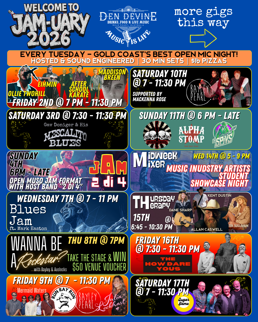 Den Devine What's On | Live Music Events & Gig Guides | Den Devine ...