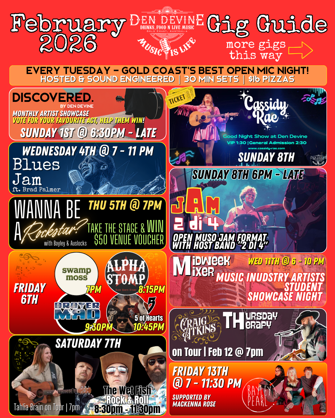 Den Devine What's On | Live Music Events & Gig Guides | Den Devine ...