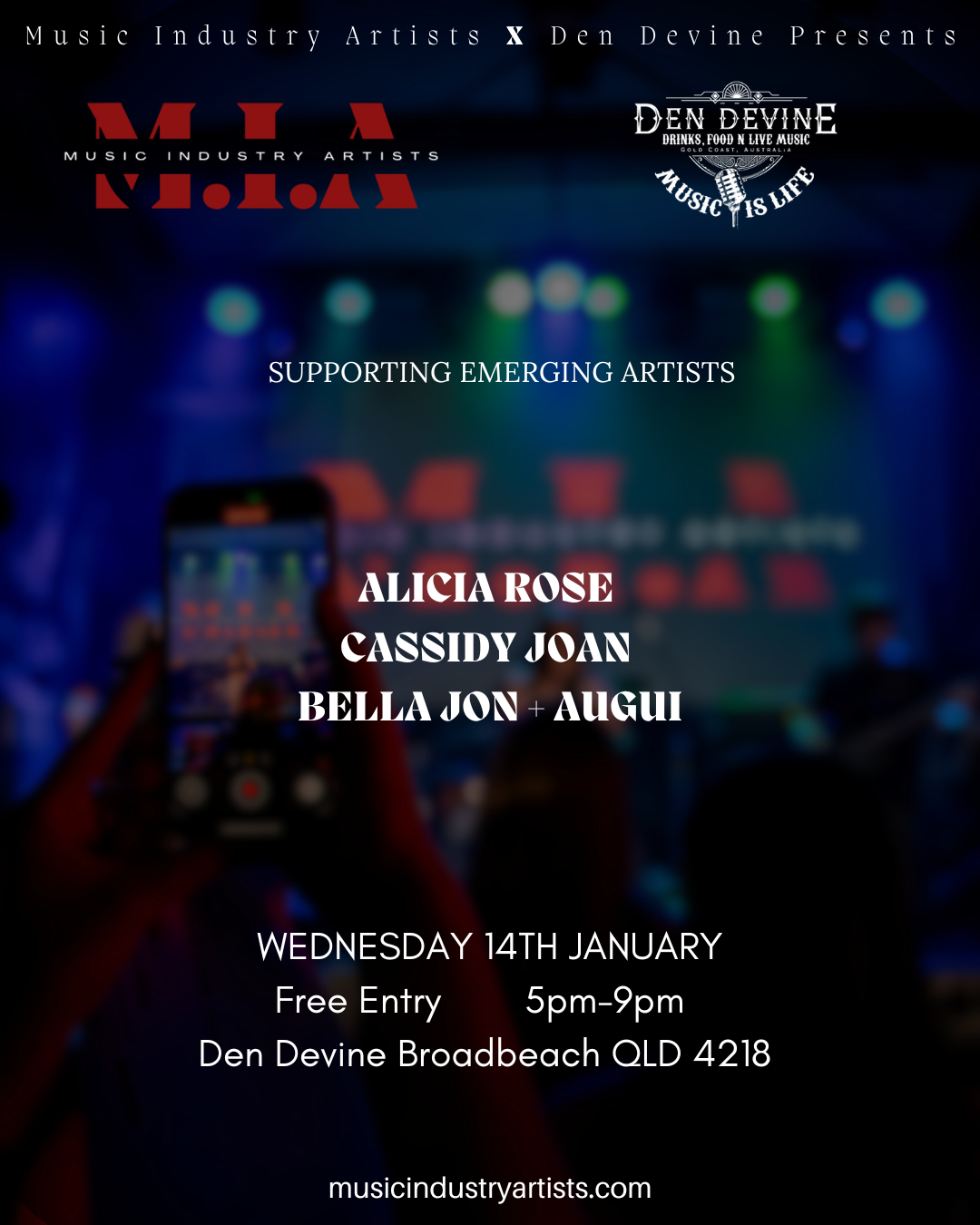 Den Devine What's On | Live Music Events & Gig Guides | Den Devine ...